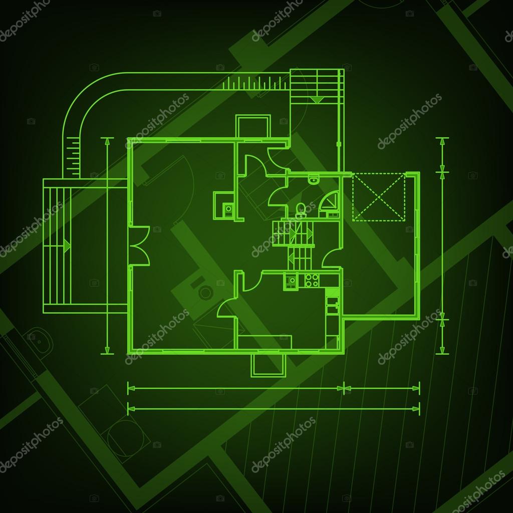 Home plan blueprint background. vector illustration Stock Vector by ...
