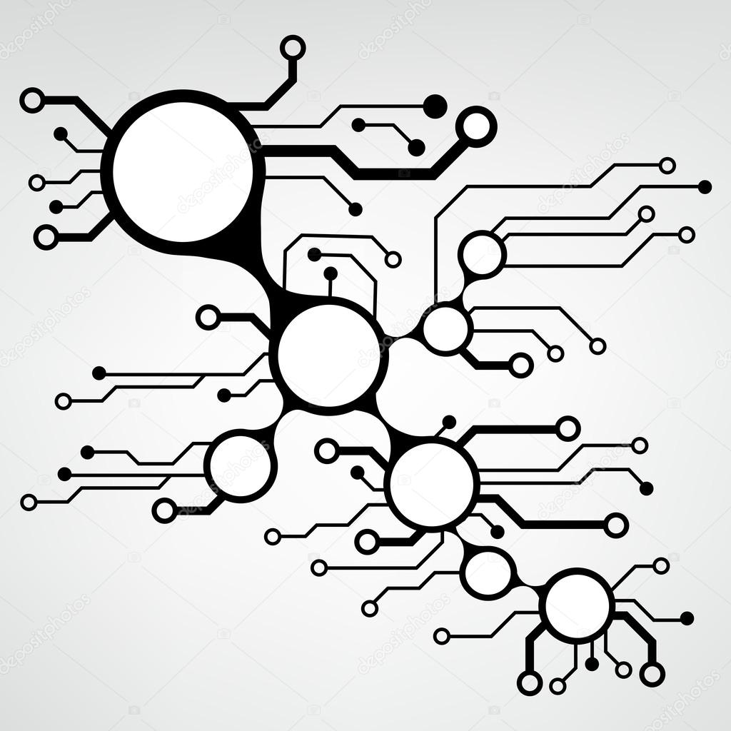 Circuit Board Drawing Vector Getdrawings Sketch Coloring Page