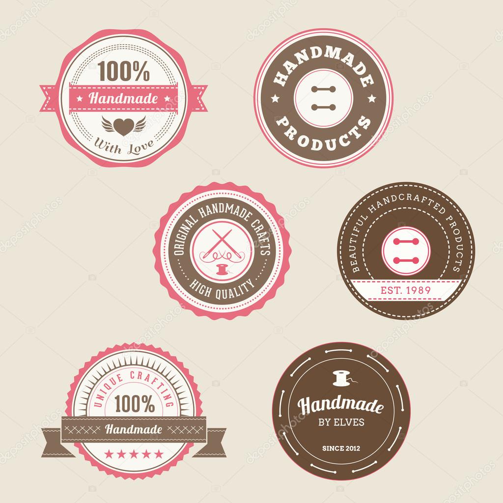 Badges for Handmade Products Stock Vector Image by ©janevision #25938491