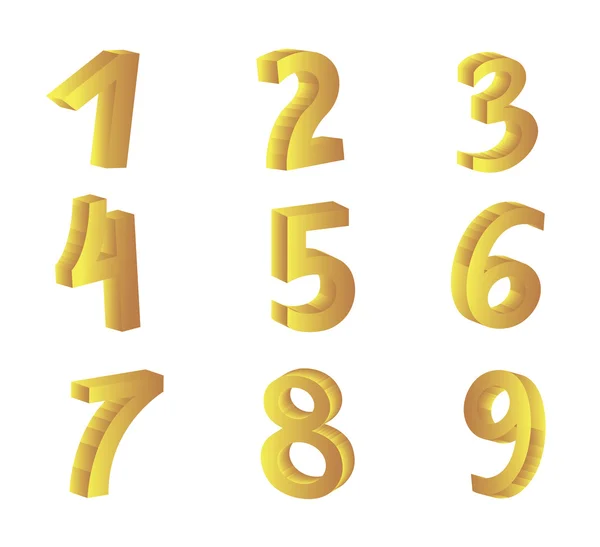 Isolated shiny golden ribbon numbers Stock Vector Image by ©Mikado767 ...