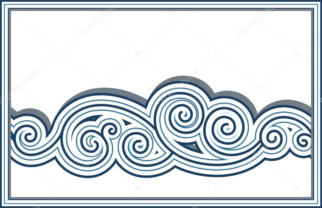 Wave border — Stock Vector © magenta10 #26550175