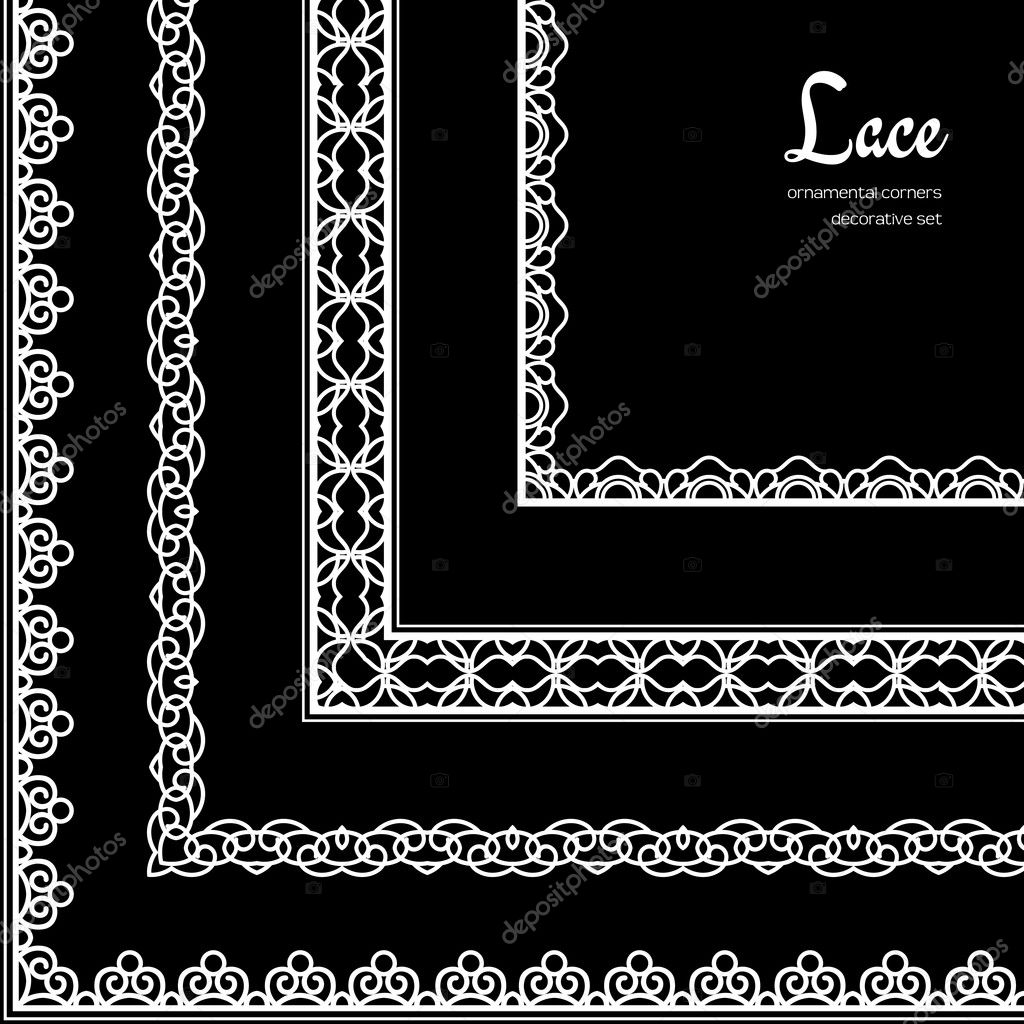 Lace corners set — Stock Vector © magenta10 #35160915