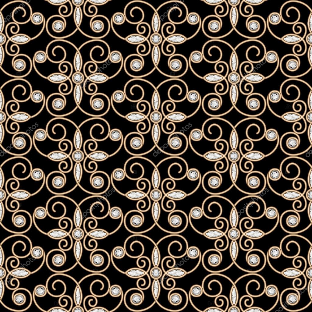 Gold diamond pattern | Gold diamond pattern — Stock Vector © magenta10 ...