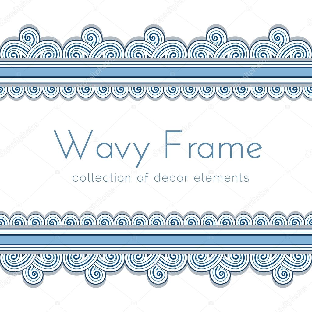 Vector: wave border frame | Wave border frame — Stock Vector ... Vector: wave border frame | Wave border frame — Stock Vector ...