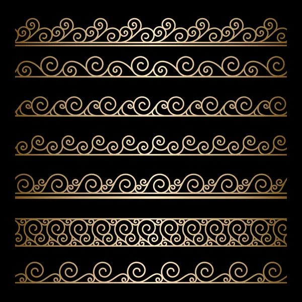Gold border set — Stock Vector © magenta10 #67493609