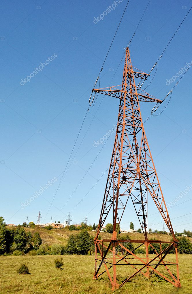 High voltage electrical column Stock Photo by ©tarasylo 14751811