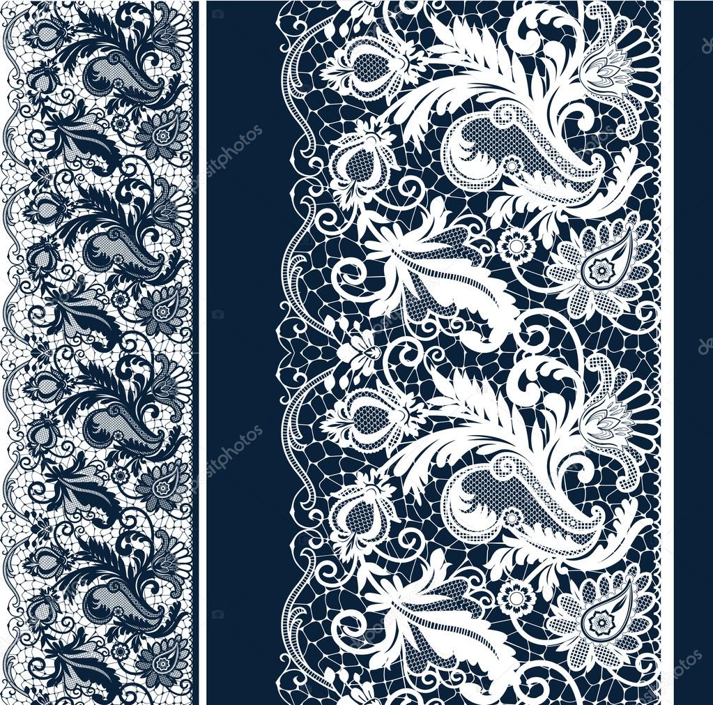Blue lace background with flower Stock Vector Image by ©mikosha #44810863