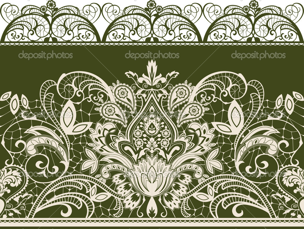 Green lace background Stock Vector Image by ©mikosha #44810907