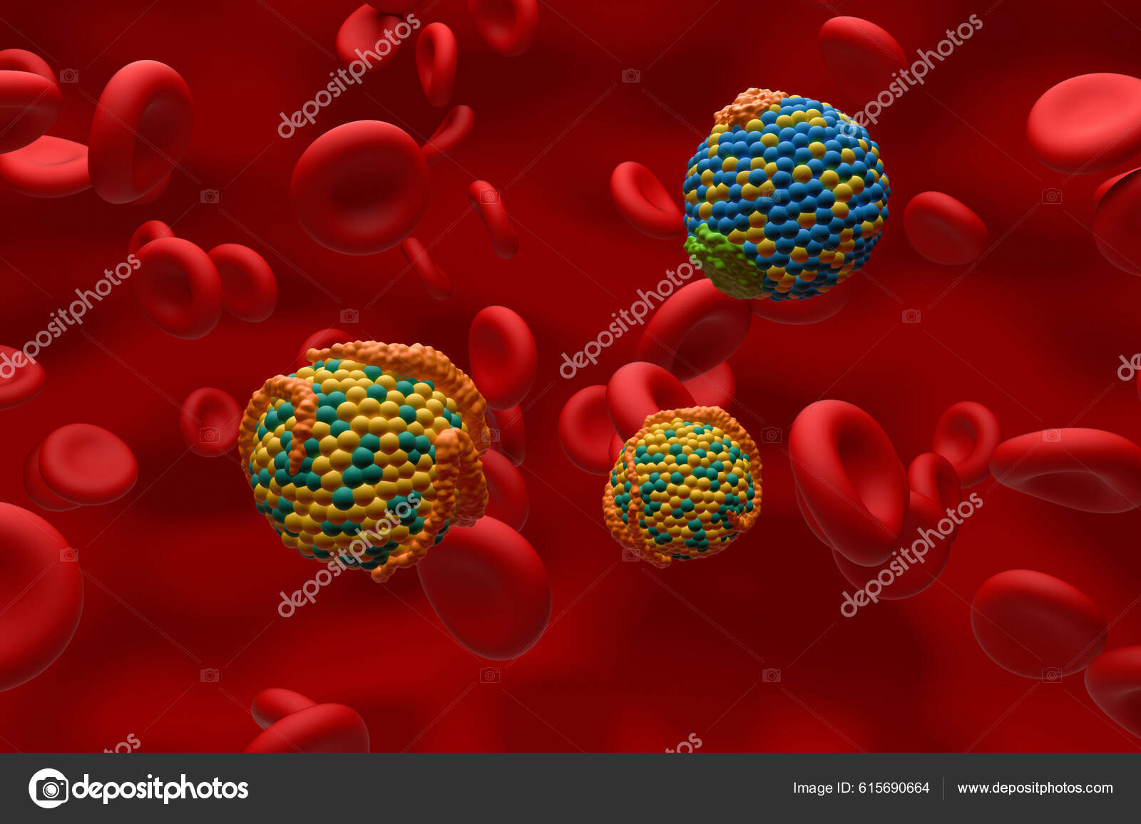Hdl Good Ldl Bad Lipoprotein Cholesterol Blood Flow Closeup View ...
