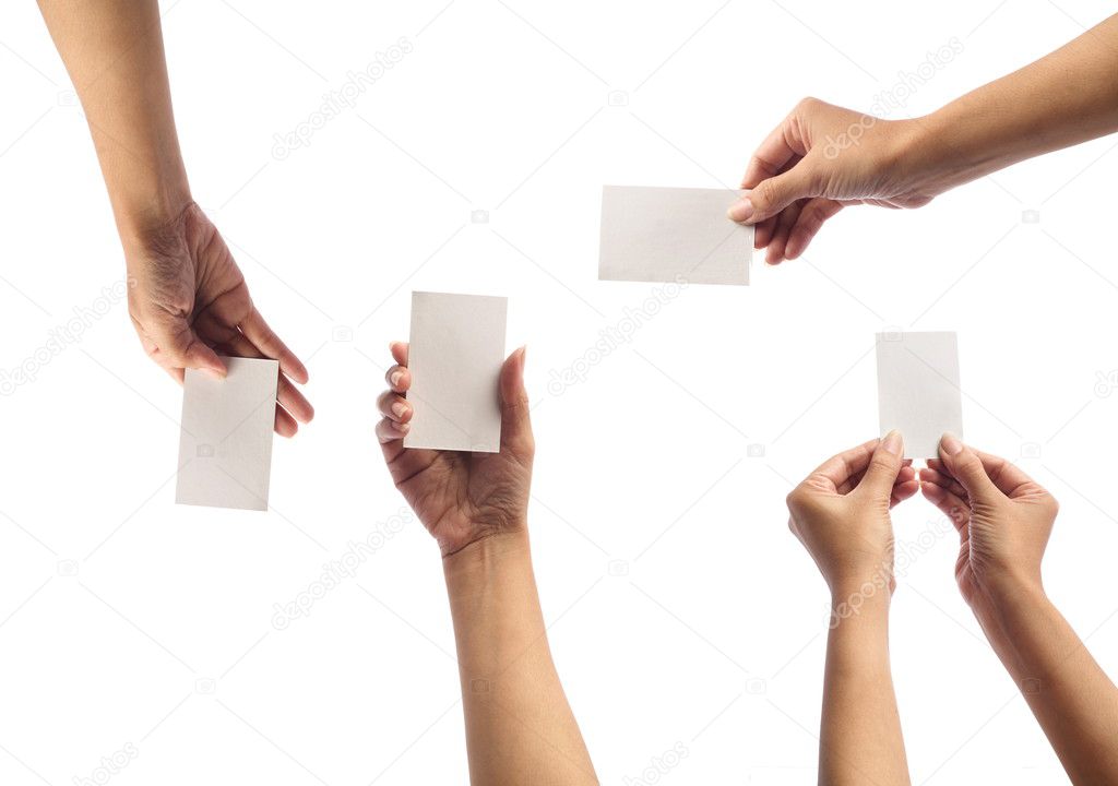 Hand holding card — Stock Photo © stioss #17090187