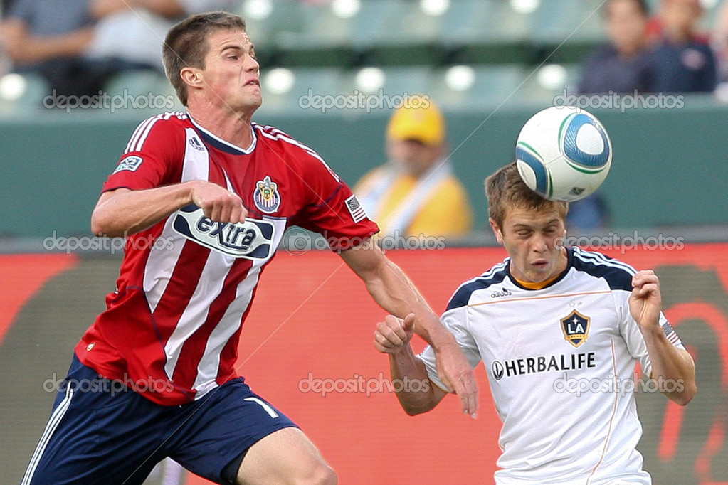 Michael Stephens and Justin Braun in action during the game — Stock ...