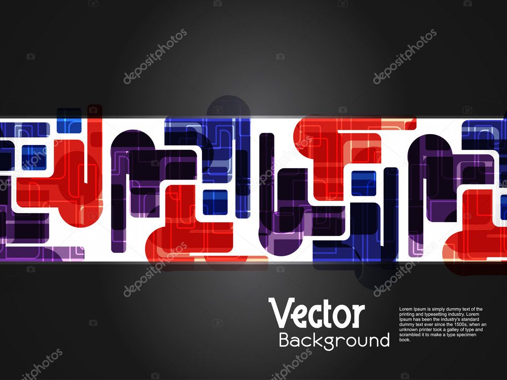 Abstract creative technology background with black banner. Stock Vector ...
