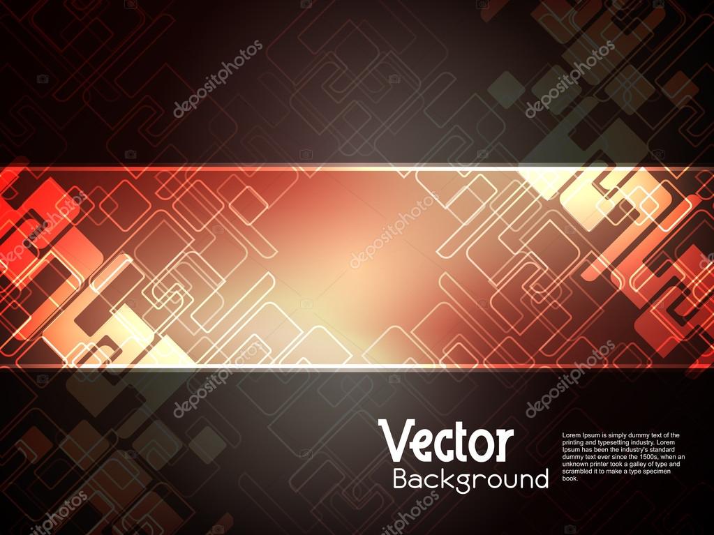 Abstract creative technology background with black banner. Stock Vector ...