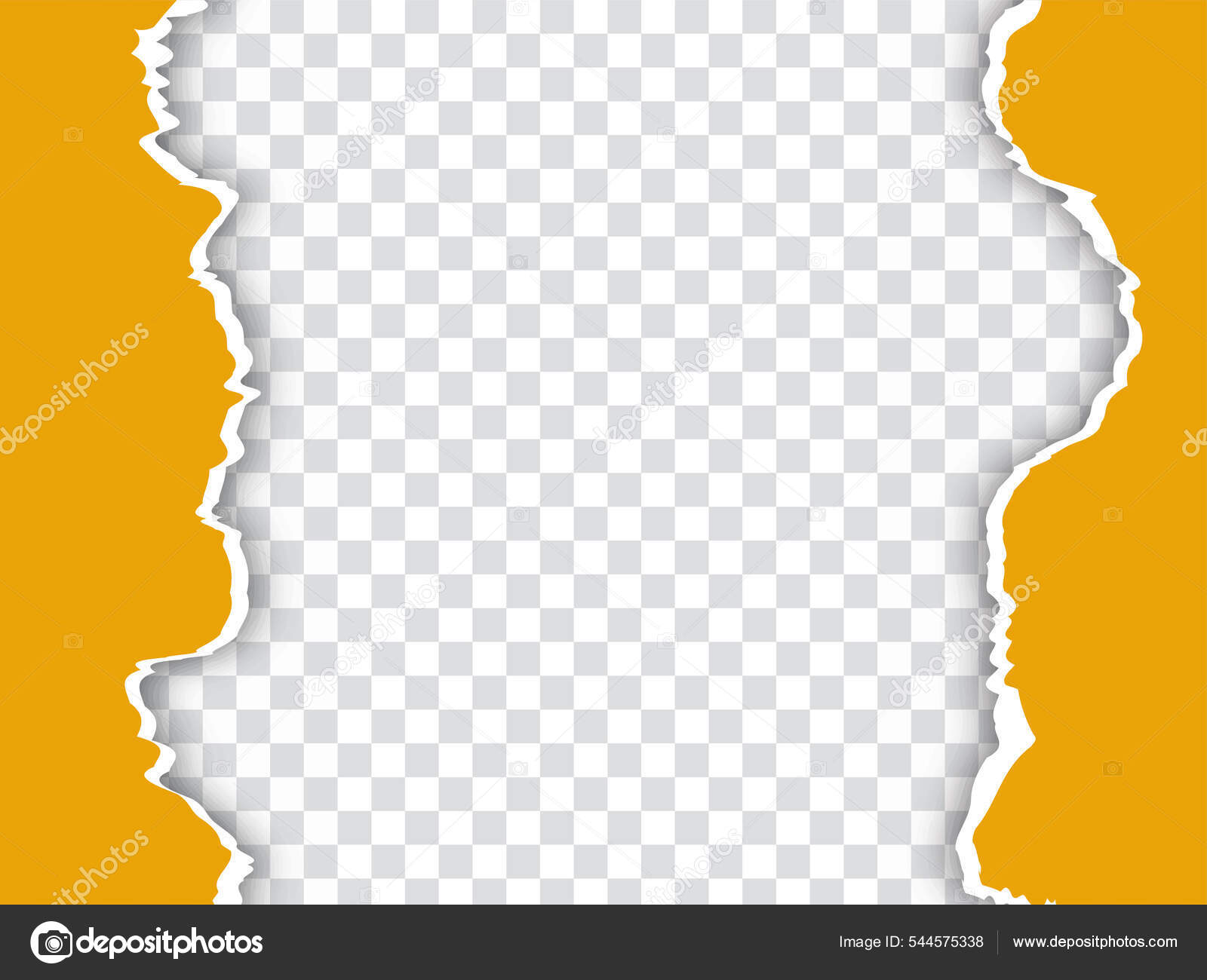 Desenho Papel Rasgado Amarelo Vetor Fundo Transparente Vetor de stock ...