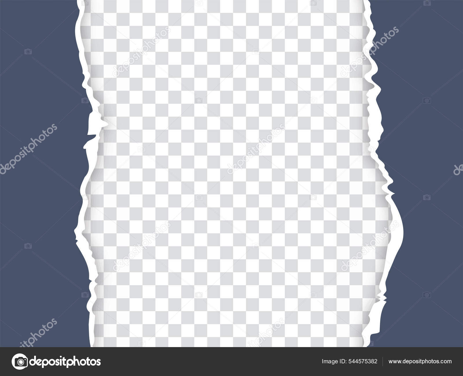 Blue Torn Paper Design Transparent Background Vector Stock Vector Image ...