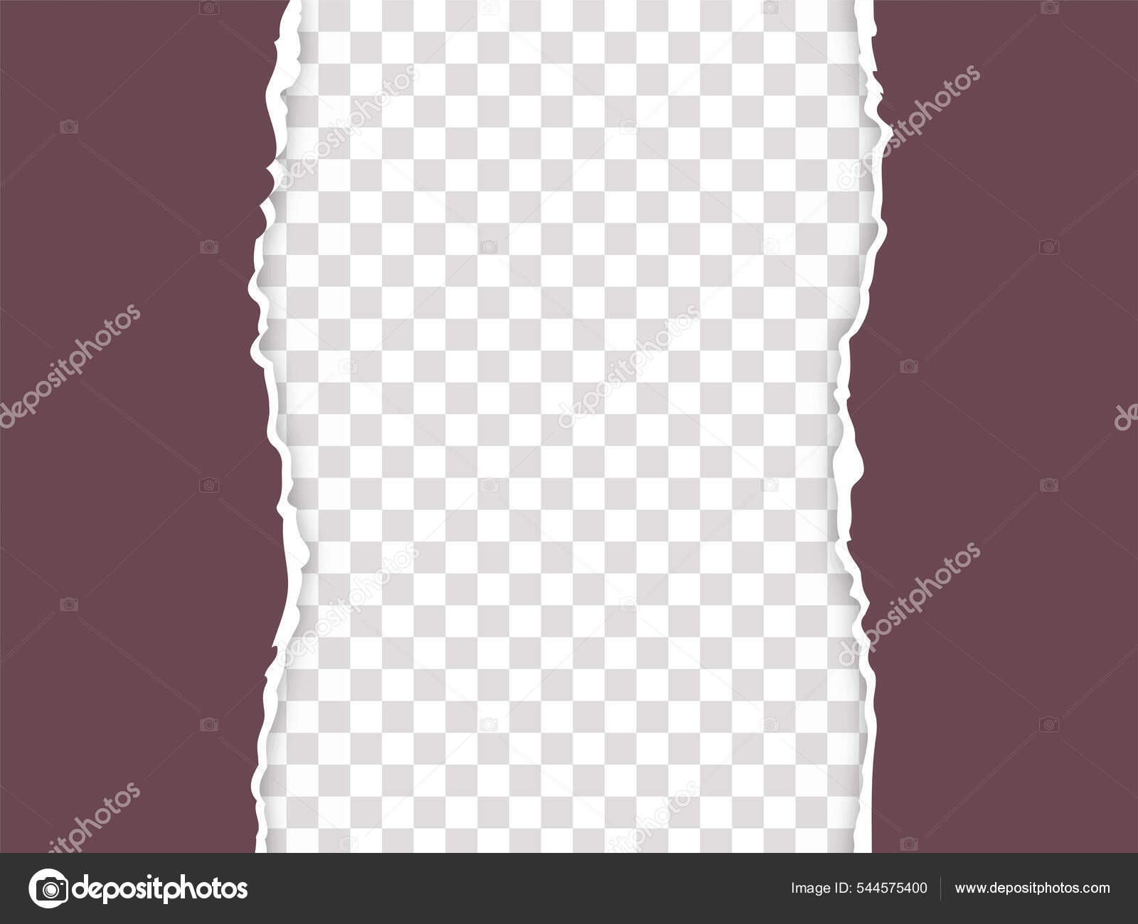 Brown Torn Paper Design Transparent Background Vector Stock Vector by ...