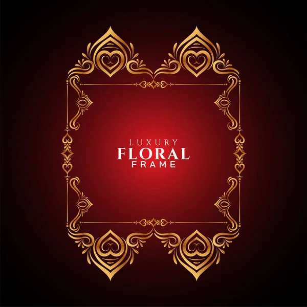 Stylish Golden Floral Frame Design Background Vector Stock Vector by ...