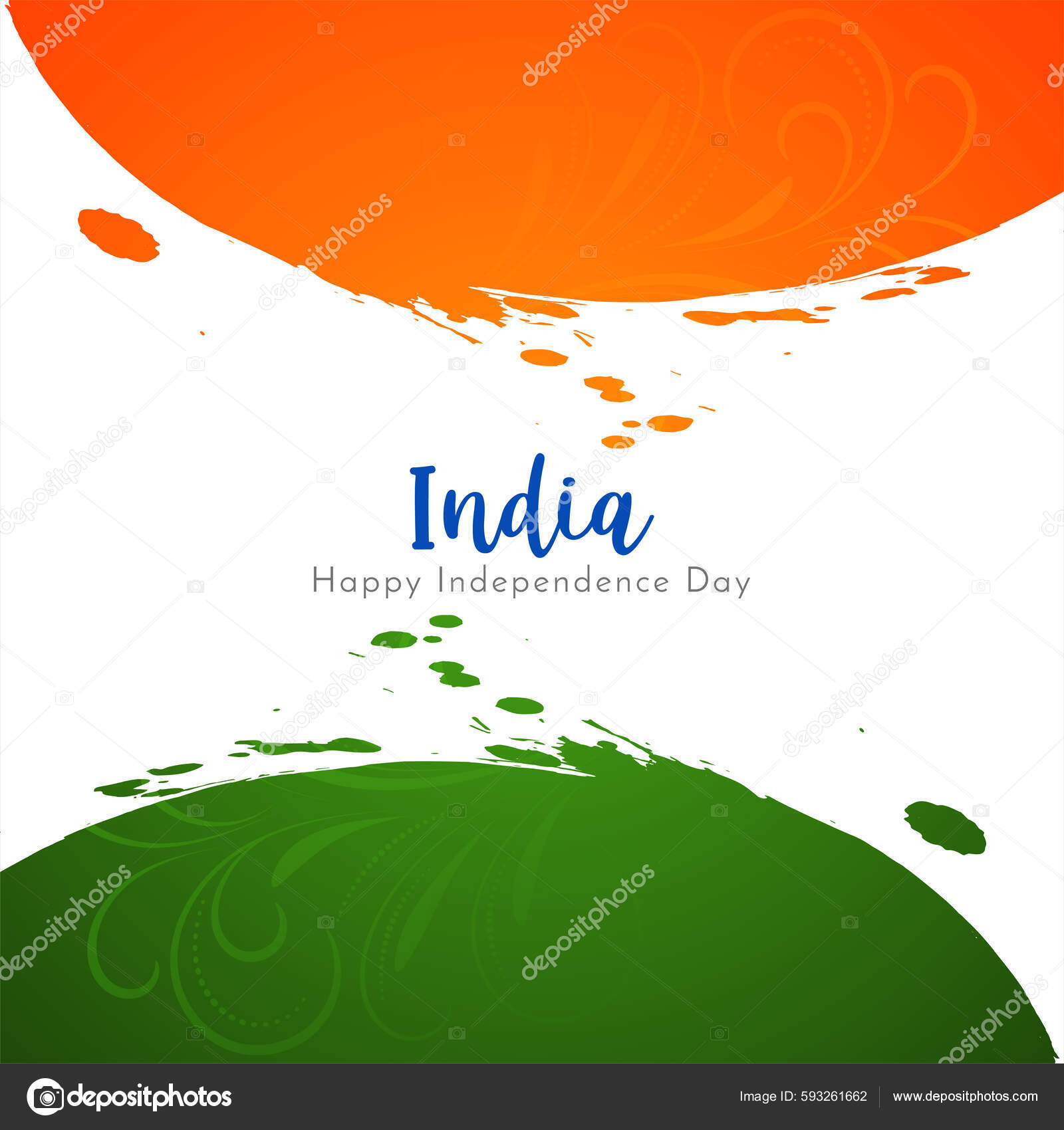 Tanda India Tema Hari Kemerdekaan Vektor Latar Belakang Tekstur Cat ...