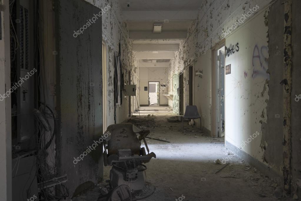 Old Halway in abandoned hospital — Stock Photo © MKolesnikov #23349032