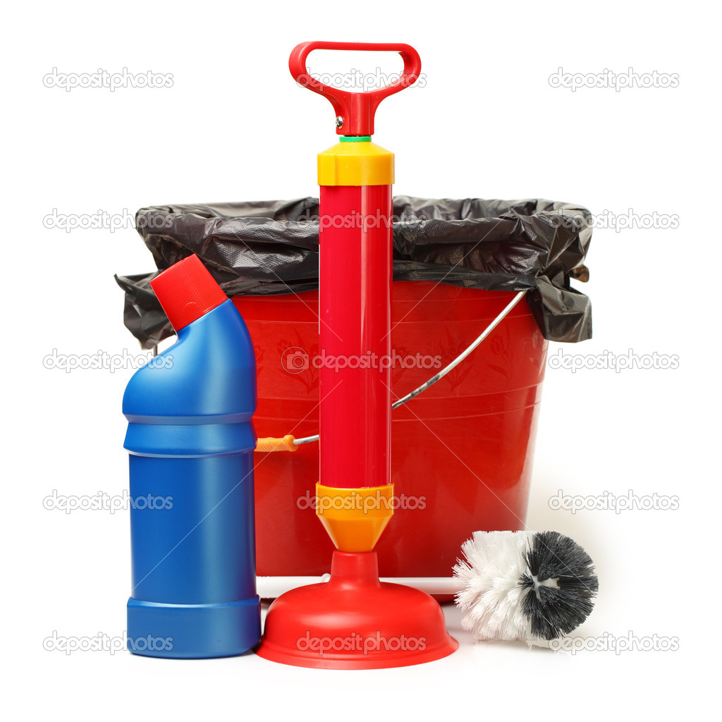 Toilet plunger, bottle Stock Photo by ©jianghongyan 44876319