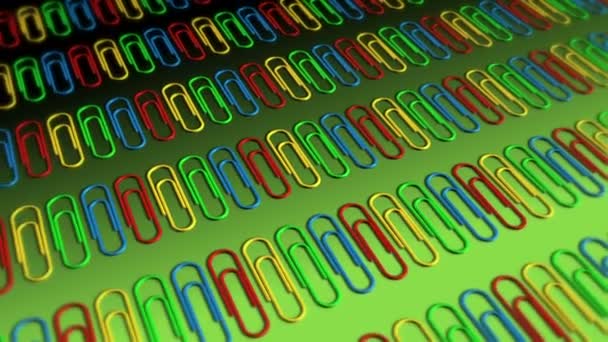 Paper Clips in Rows - Paperclips 06 (HD) — Stock Video © maraexsoft ...