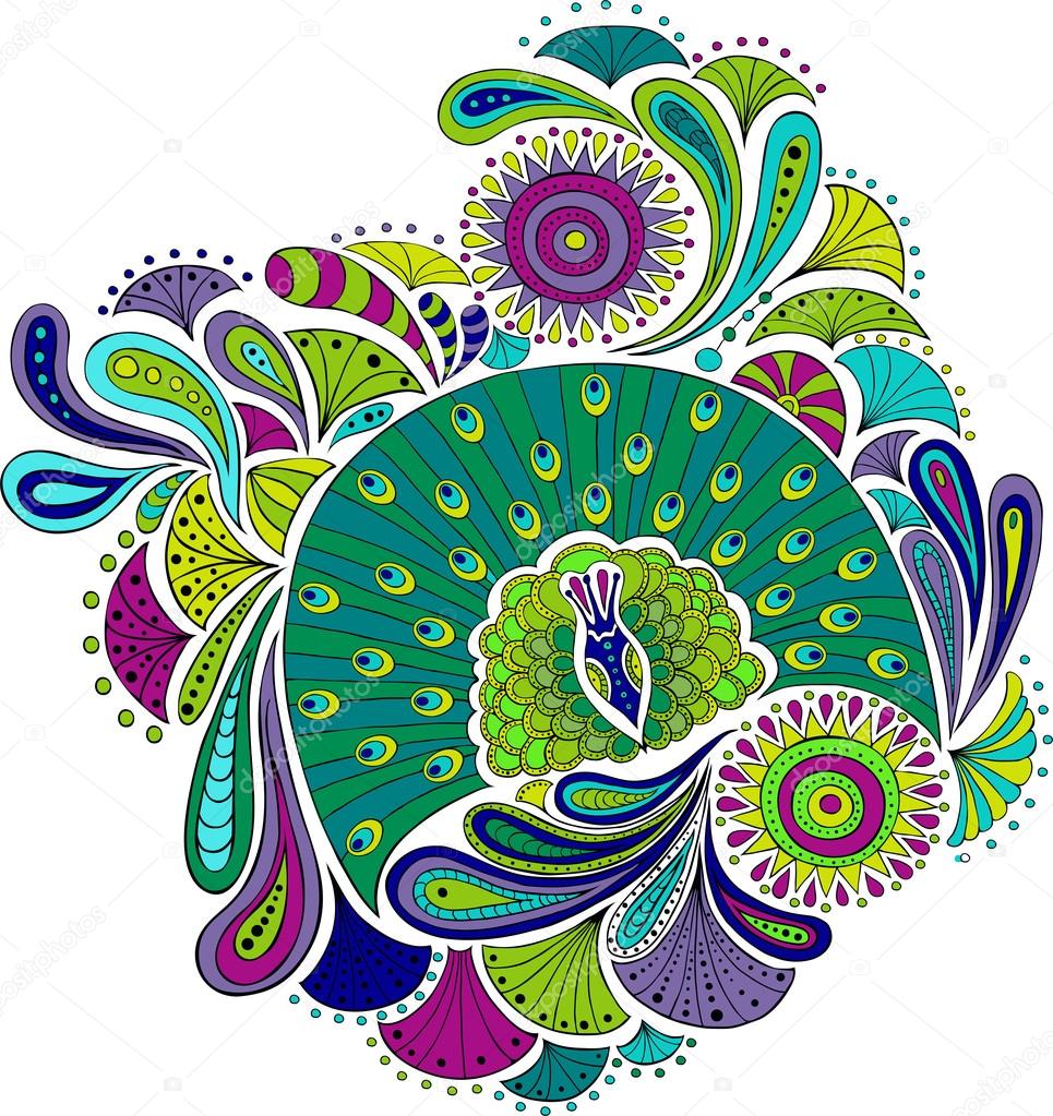 Peacock pattern — Stock Vector © Waiale #14645369