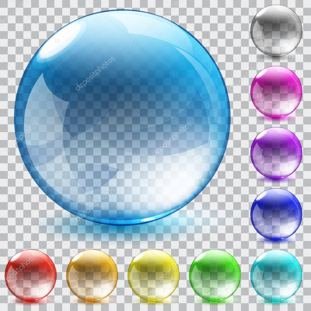 Multicolored transparent glass spheres Stock Vector by ©31moonlight31 ...