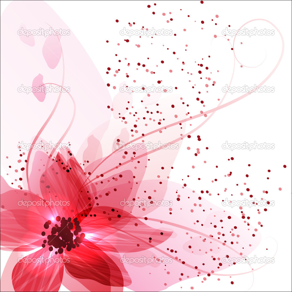 Red Flower Abstract Wallpaper