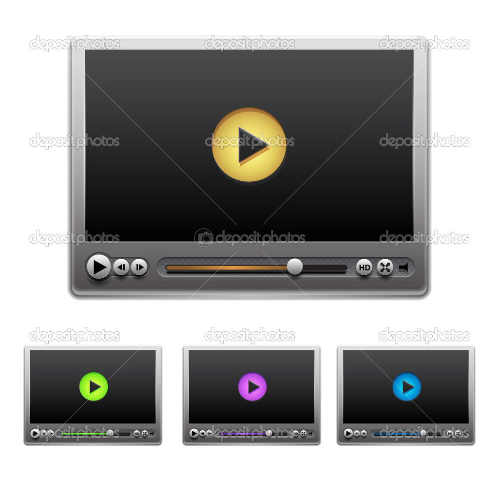 Vector media player Stock Vector Image by ©YasnaTenDP #15767963