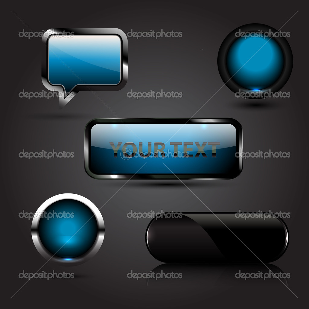 Shiny vector buttons Stock Vector Image by ©YasnaTenDP #16889799