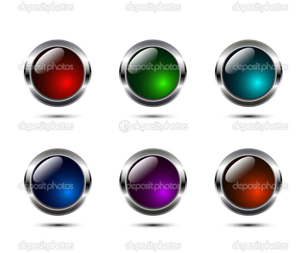 Shiny vector buttons Stock Vector Image by ©YasnaTenDP #17171797