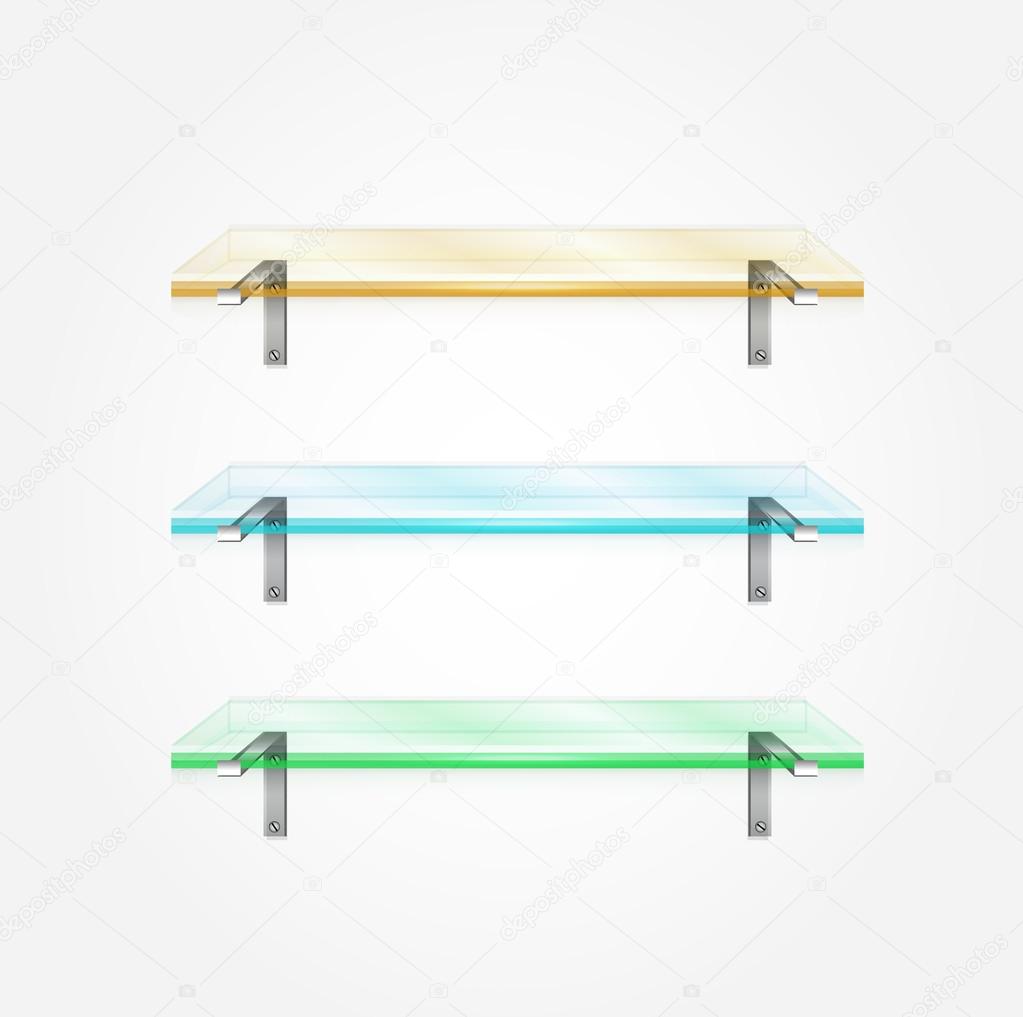 Vector glass shelves Stock Vector Image by ©YasnaTenDP #17594381