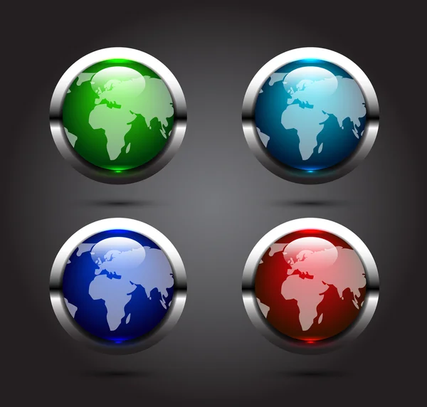 Vector glossy world map Stock Vector Image by ©YasnaTenDP #17646497