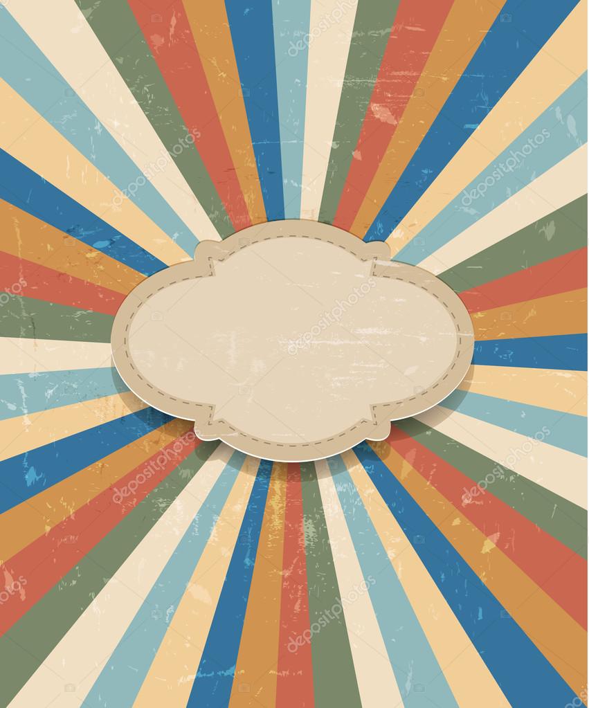 Grunge Retro Colorful Sunburst Background — Stock Vector © Yasnatendp