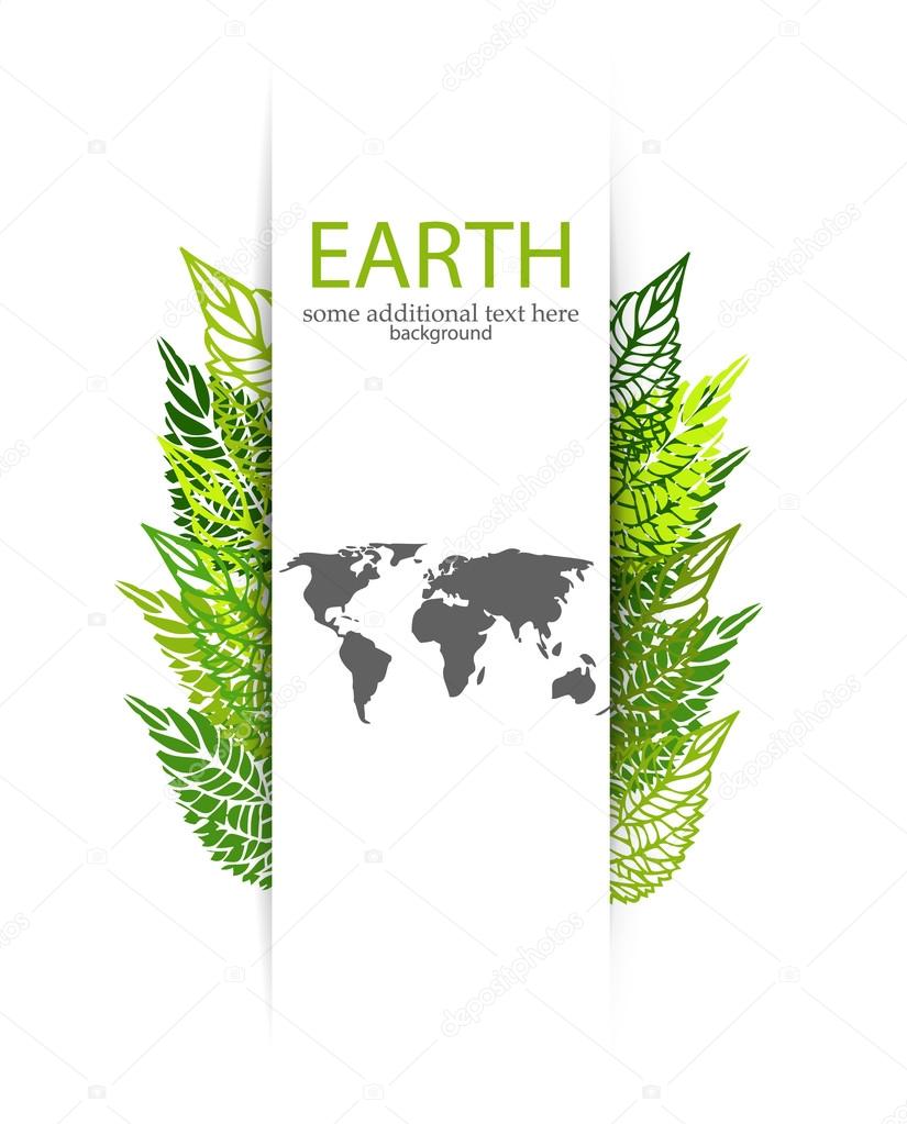 Green leaves Earth background Stock Vector by ©YasnaTenDP 43371509