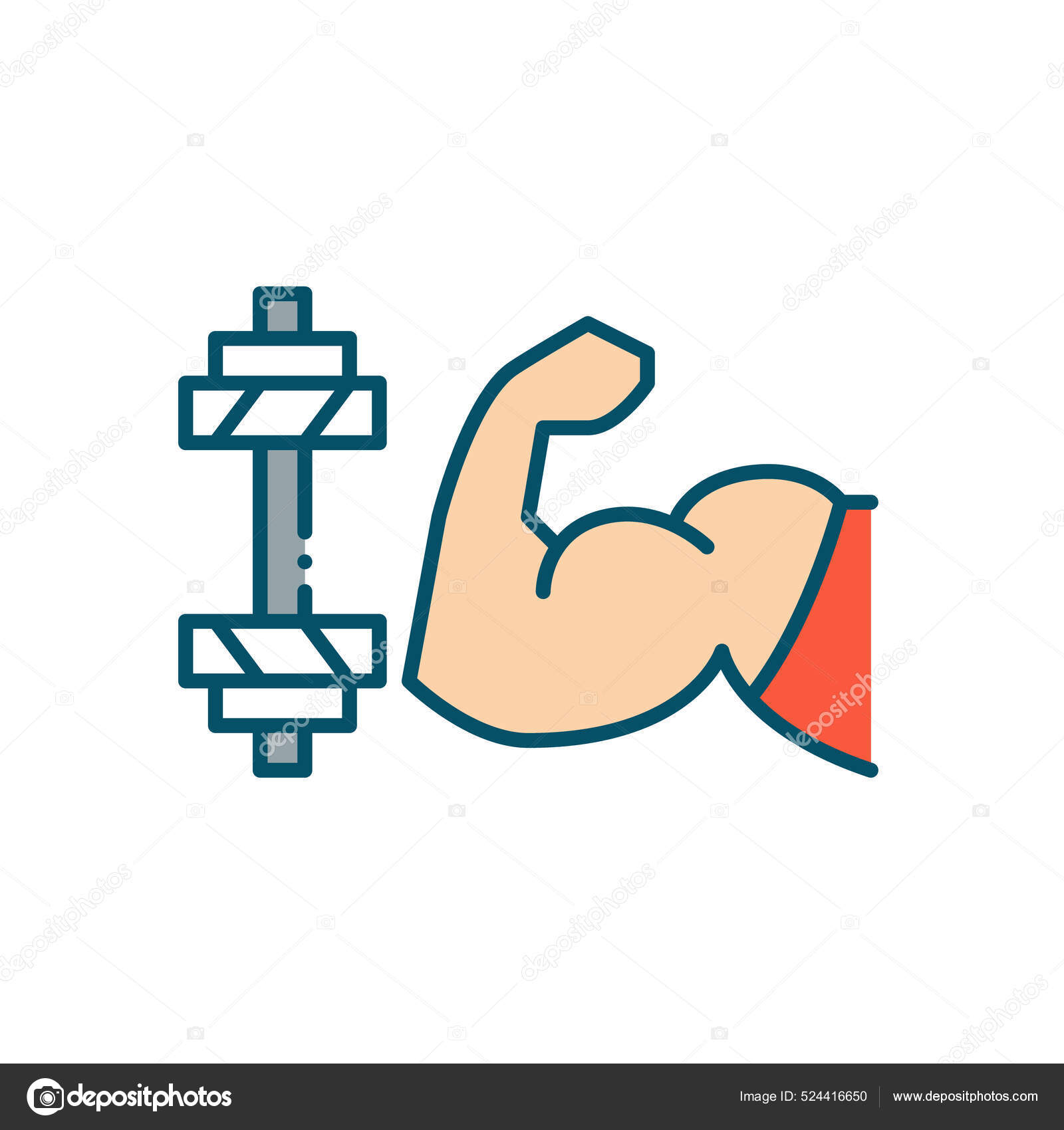 Gym muscle growth weight training. Dumbbell and strong athlete with big ...