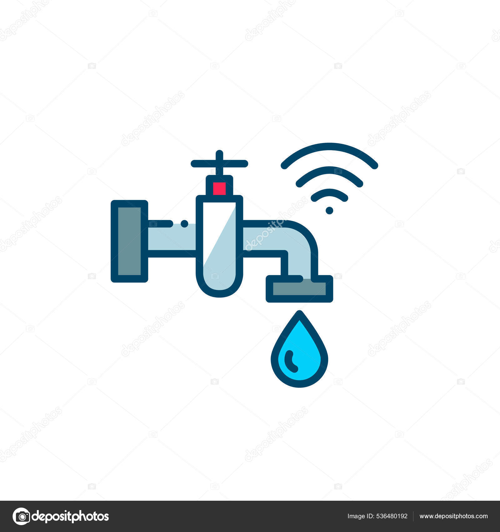Smart faucet with sensors for water control. Sustainable ecological ...