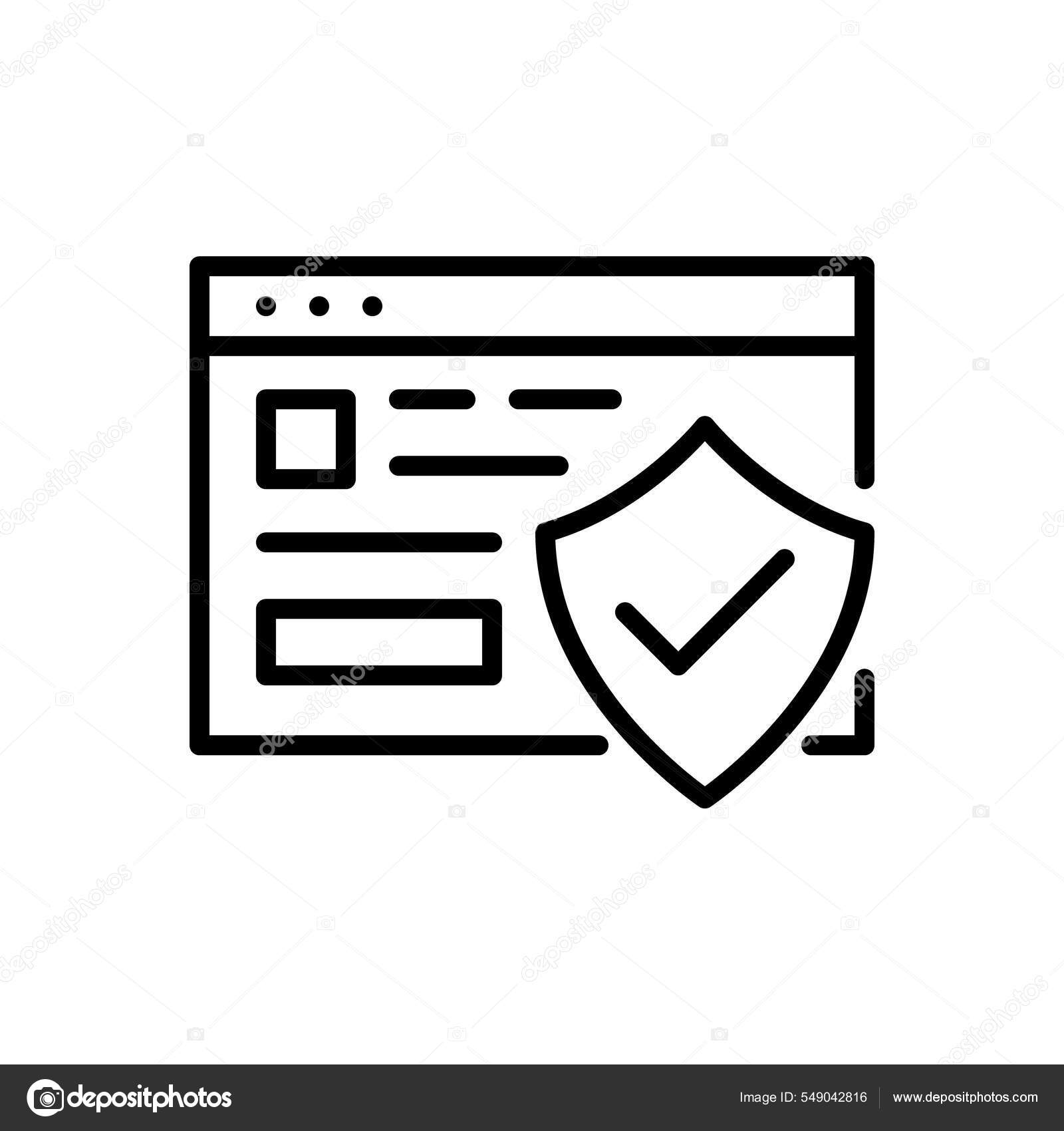 Secure website icon. Pixel perfect, editable stroke Stock Vector Image ...