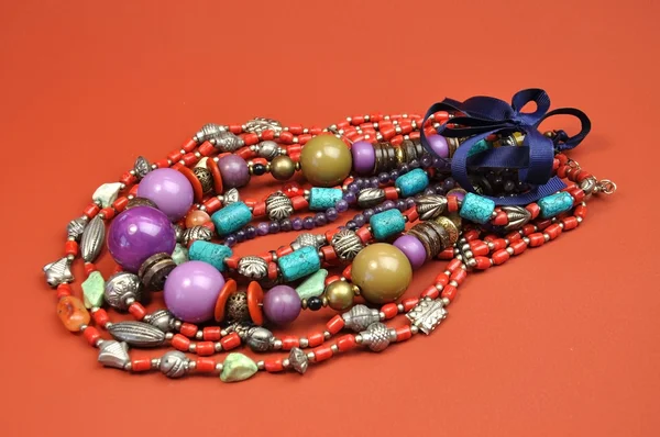 Bright Color Ladies Jewelry Necklace Accessories - Stock Image - Everypixel