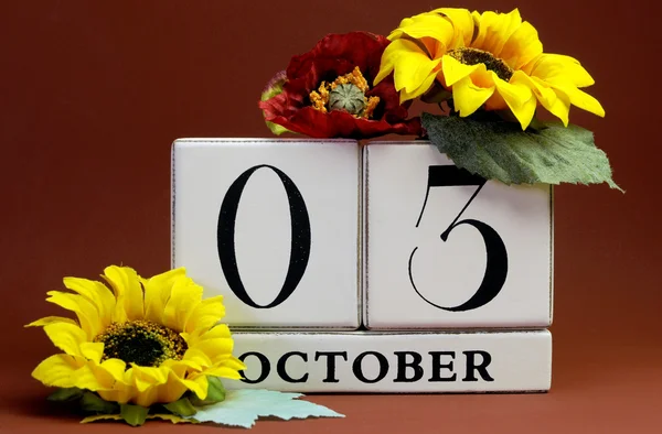 Save the date calendar for individual October dates - Stock Image ...