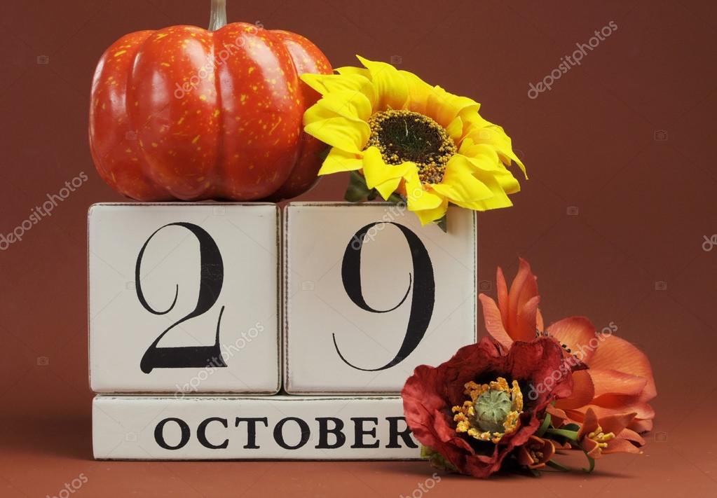 SAve the date calendar for individual days in October Stock Photo by ...