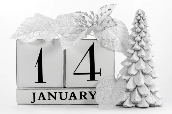 Save the date vintage shabby chic calendar for January 12 — Stock Photo ...