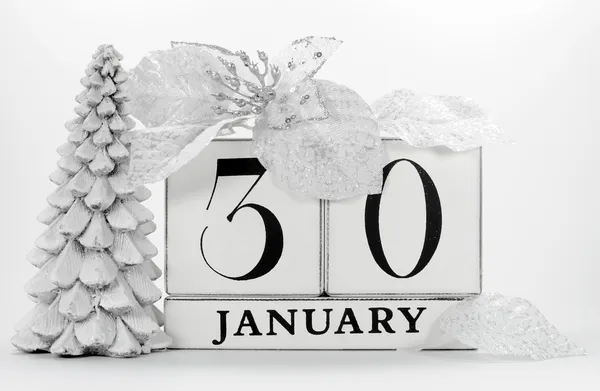 Save the date vintage shabby chic calendar for January 12 — Stock Photo ...