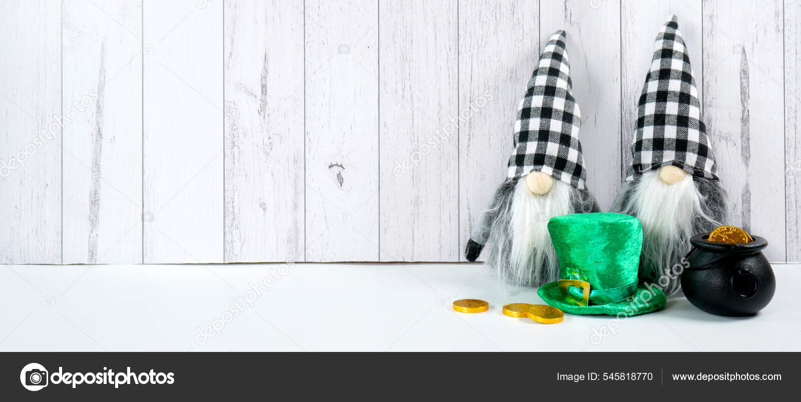 St Patricks Day product mockup with farmhouse theme on white wood ...