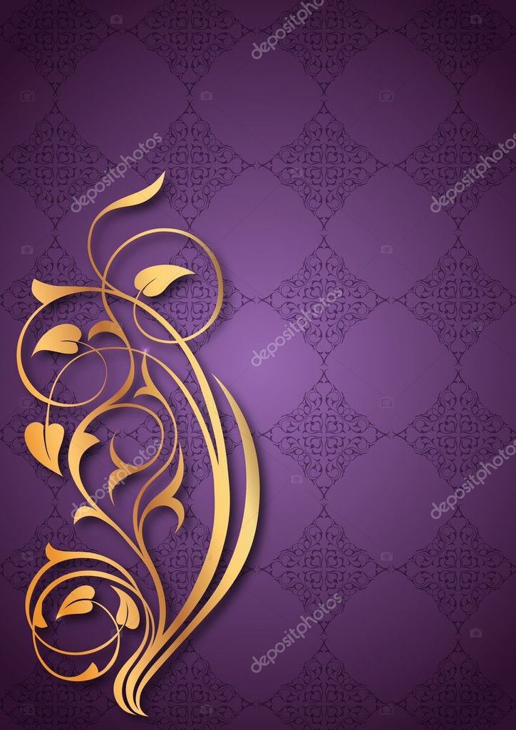 Purple gold patterns Stock Vector by ©topcu 26954765