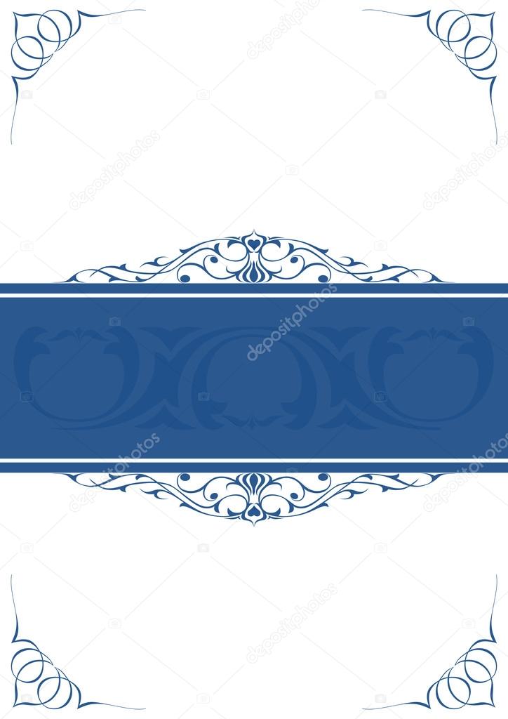 Blue Ribbon Corner Borders