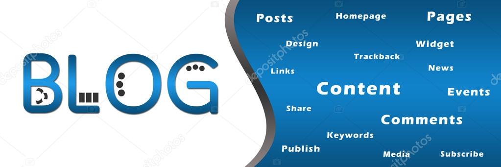 Blog Banner with Keywords — Stock Photo © ileezhun #23195078