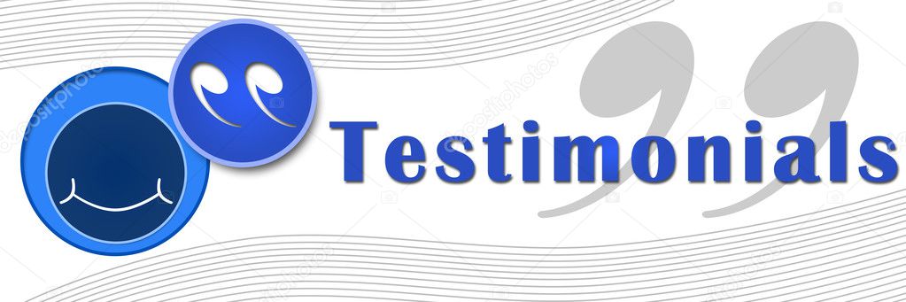 Testimonials Banner Blue — Stock Photo © ileezhun #23195082
