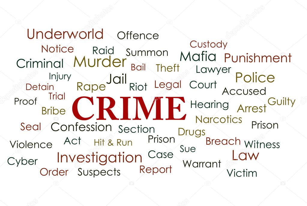 Crime Word Cloud Stock Photo by ©ileezhun 30986905