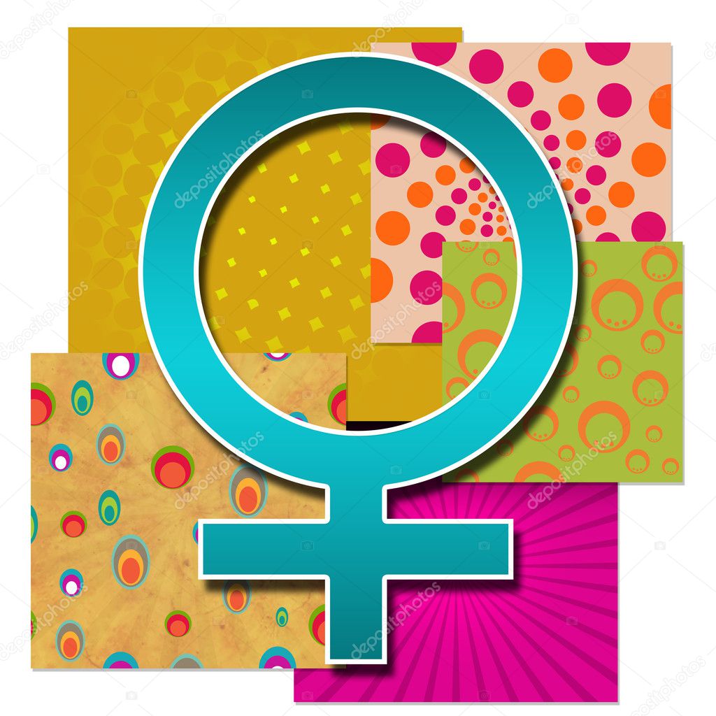 Colourful Female Symbol — Stock Photo © ileezhun #34309451